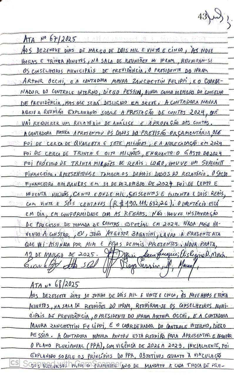 Prefeitura > IPRAM > 2025 - Município de Nova Prata